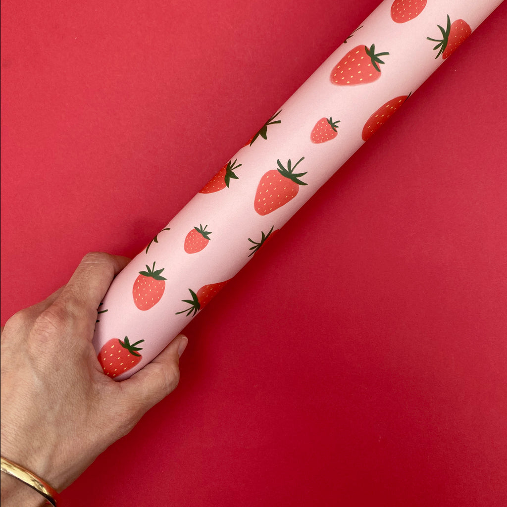 Strawberry Wrapping Paper | Eco friendly gift wrap | Lizzie Chancellor