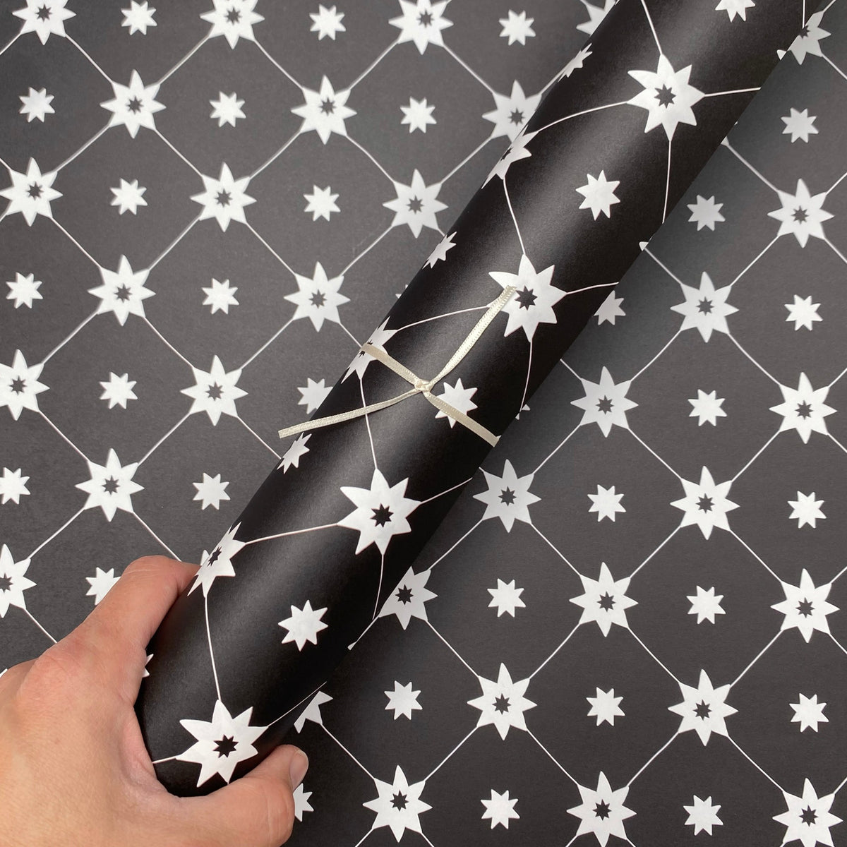 Black and White Star Wrapping Paper – Lizzie Chancellor